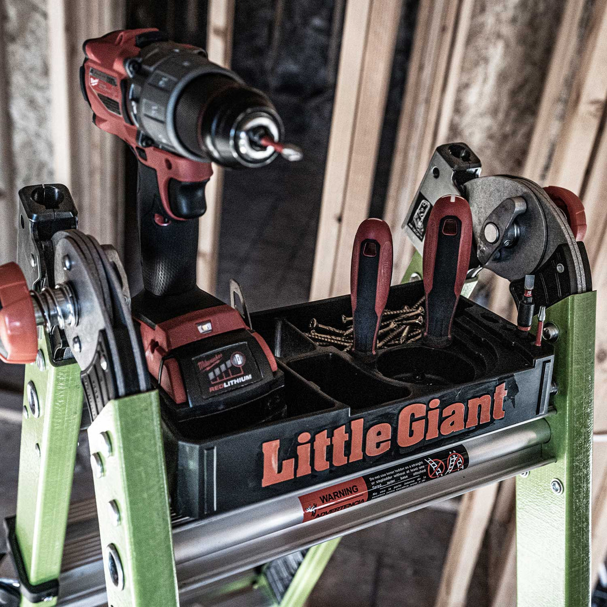 Articulating Ladder Tool Tray